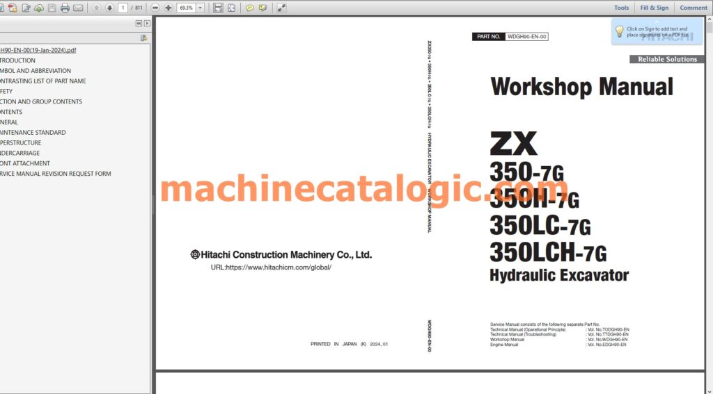 Hitachi All Models Service Manual [Technical, Workshop] PDF 02.2025 ...