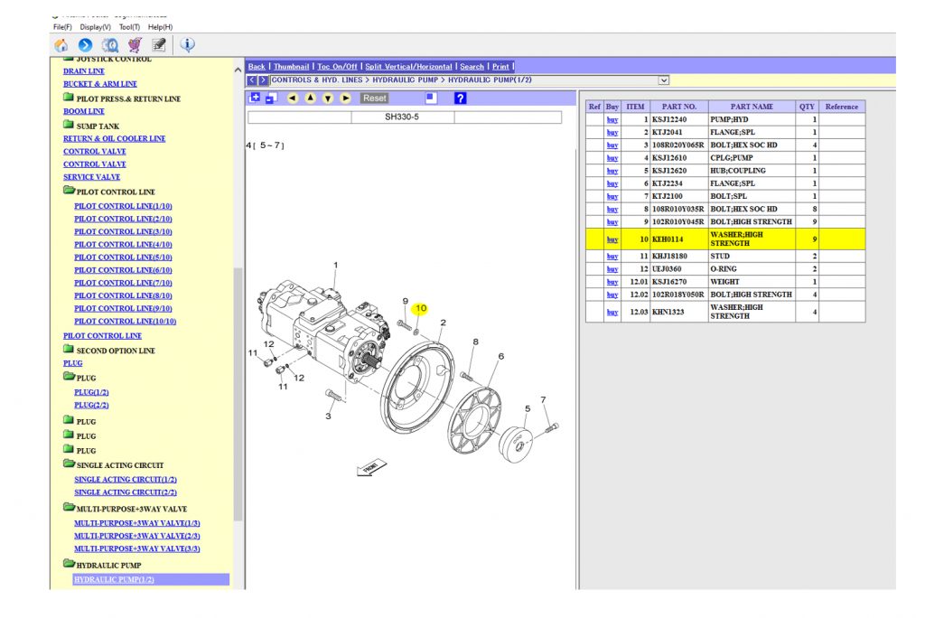 Sumitomo EPC Parts Catalogue