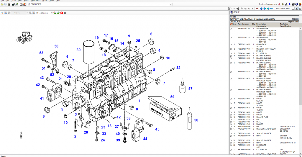 FENDT Epsilon Parts Book - Service Manual (NA 03.2020)