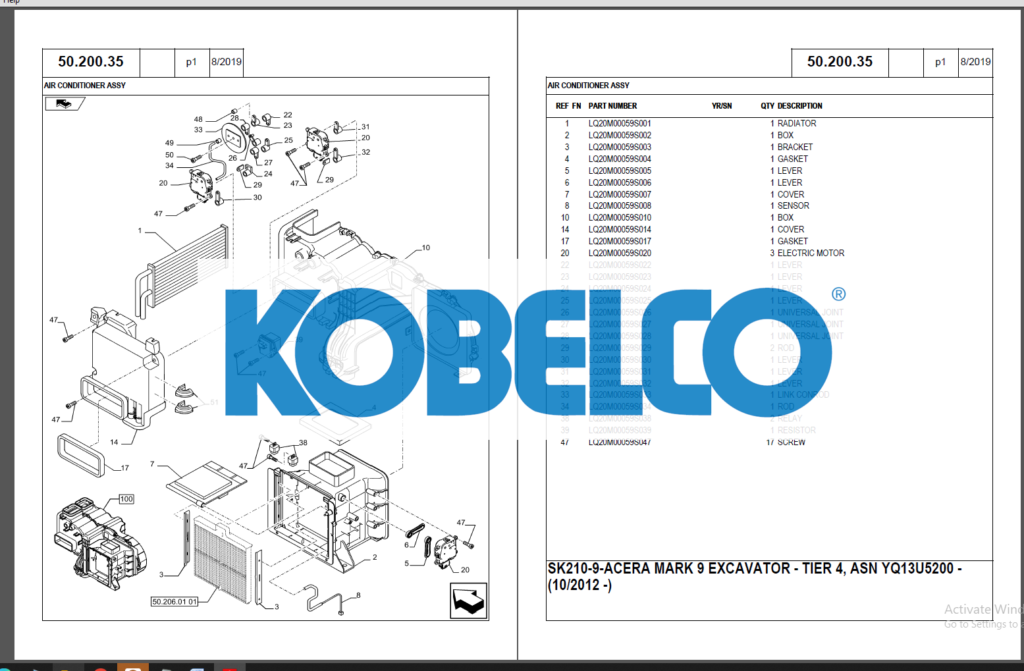 KOBELCO PARTS MANUAL PDF DVD – Machine Catalogic