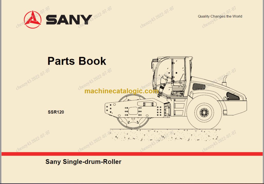 SANY SSR120 PARTS BOOK