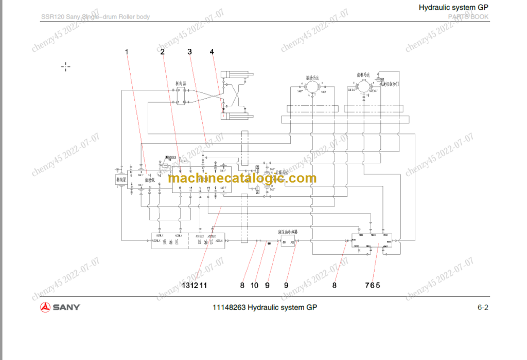SANY SSR120 PARTS BOOK – Machine Catalogic