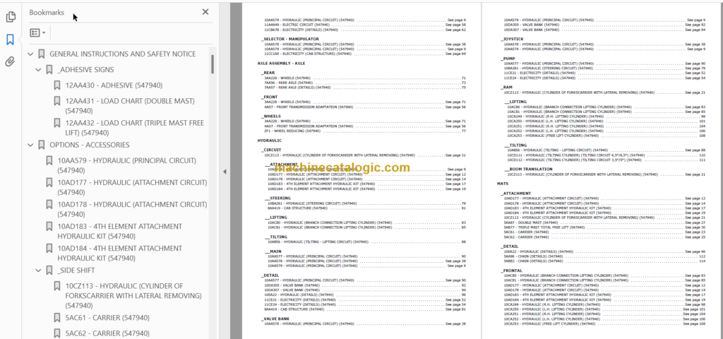 MANITOU ME318 PARTS CATALOGUE – Machine Catalogic