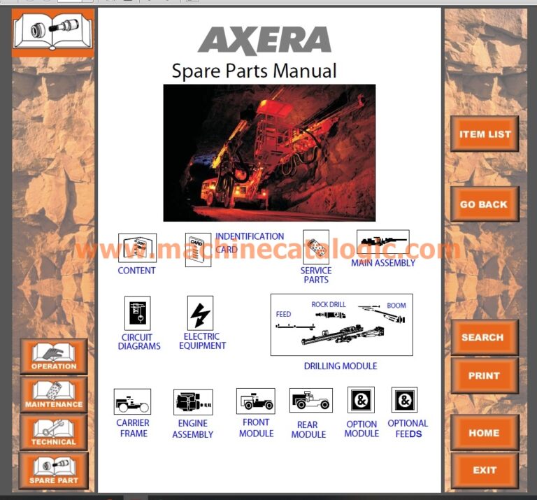 Sandvik AXERA 7-260C Drill (Service and Parts Manual, Operator’s and Maintenance Manual ...