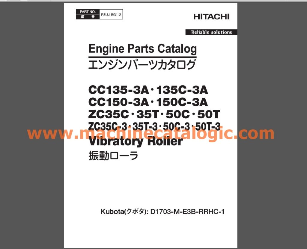 Hitachi Roller and Compactor Service and Parts Manual PDF – Machine ...