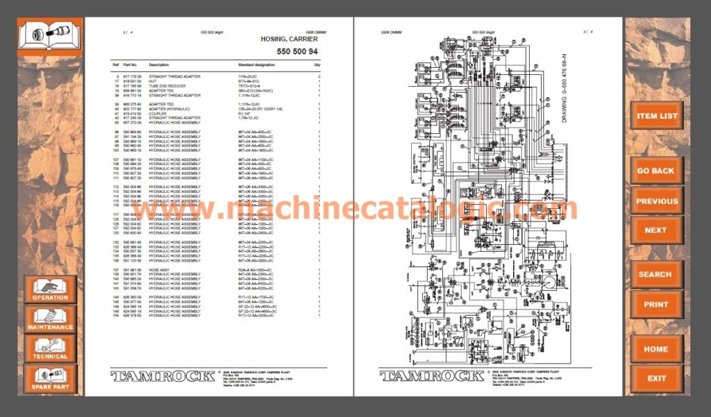 Sandvik AXERA 7-260C Drill (Service and Parts Manual, Operator’s and Maintenance Manual ...