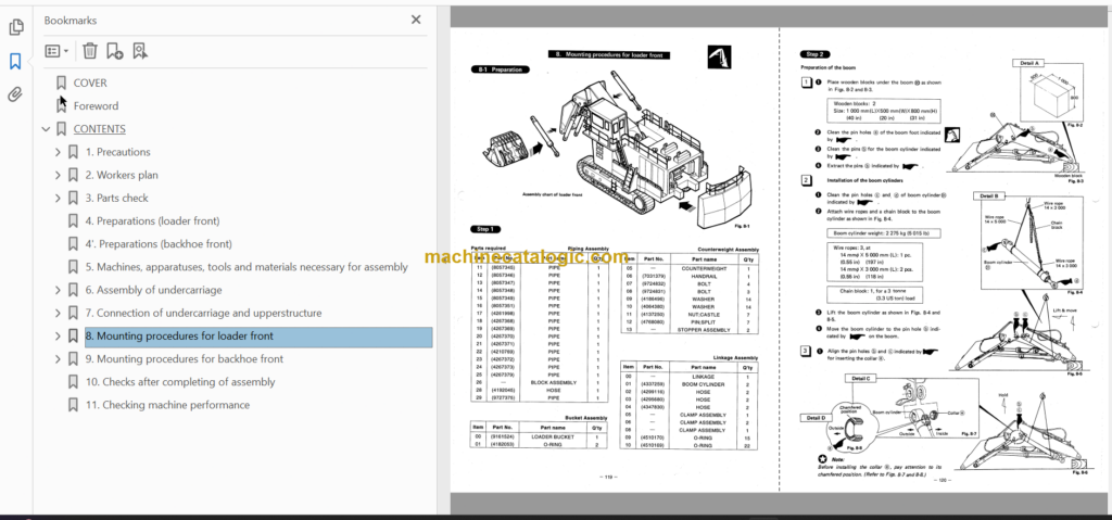 Hitachi EX1800-3 Excavator Technical and Workshop Manual – Machine ...
