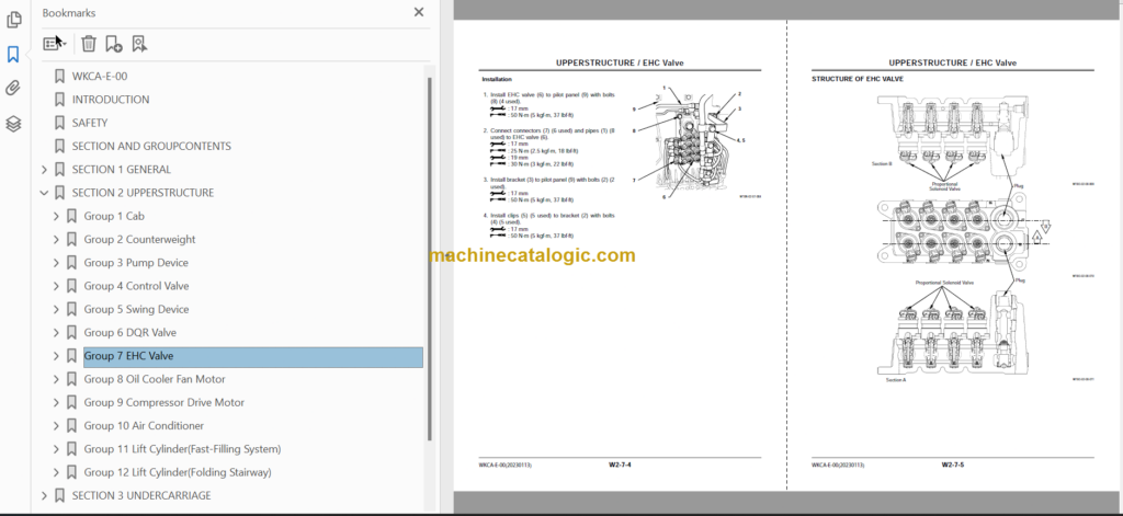Hitachi EX5600-6 Hydraulic Excavator Technical and Assembly Procedure ...
