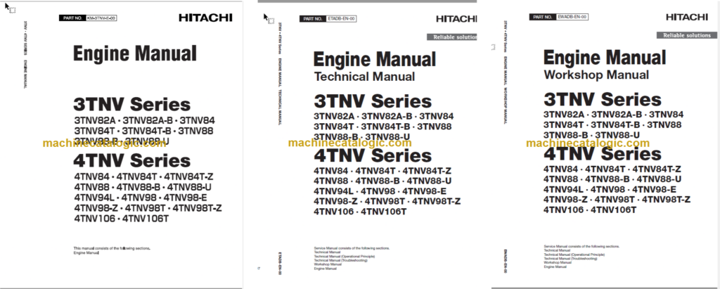 Hitachi 3TNV-4TNV Engine Technical and Workshop Manual