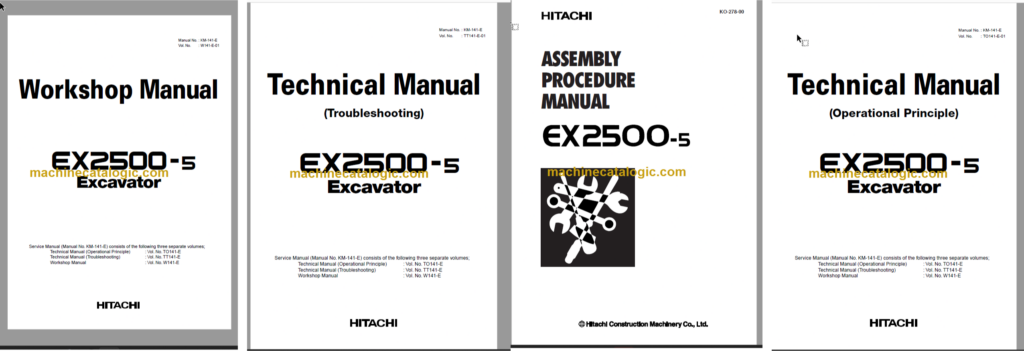 Hitachi EX2500-5 Excavator Technical and Assembly Procedure and ...