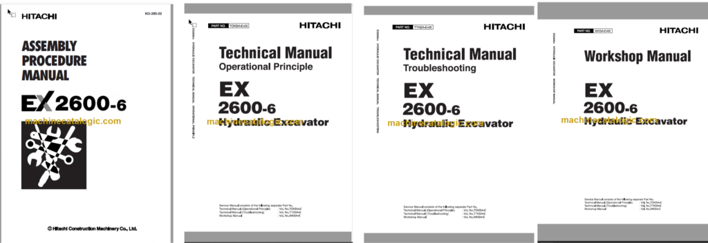 Hitachi EX2600-6 Hydraulic Excavator Technical and Assembly Procedure ...