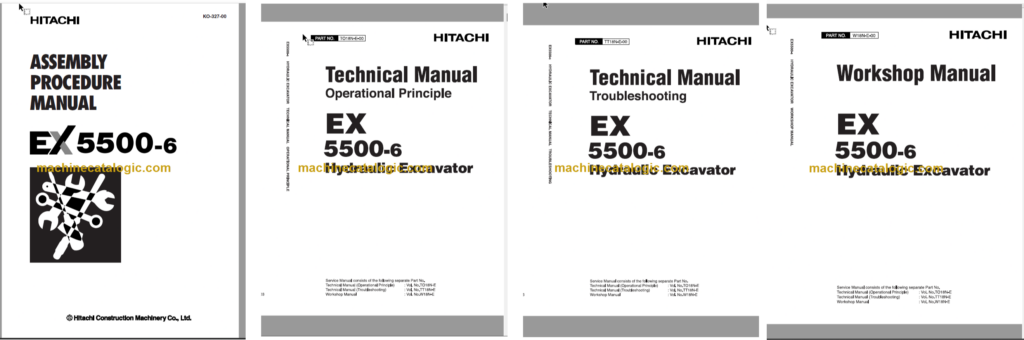 Hitachi EX5500-6 Hydraulic Excavator Technical and Assembly Procedure ...