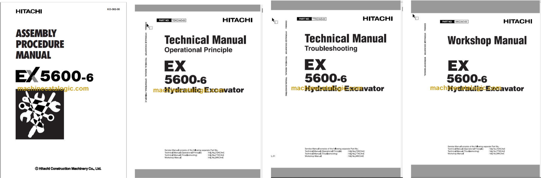Hitachi EX5600-6 Hydraulic Excavator Technical and Assembly Procedure ...