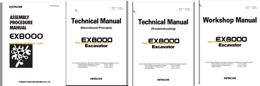 Hitachi EX8000 Excavator Technical and Assembly Procedure and Workshop ...