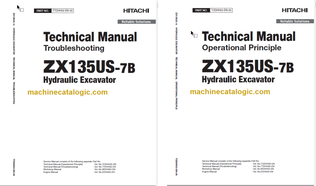 ZX135US-7B Technical Manual (Operation Principle Troubleshooting) – Machine Catalogic