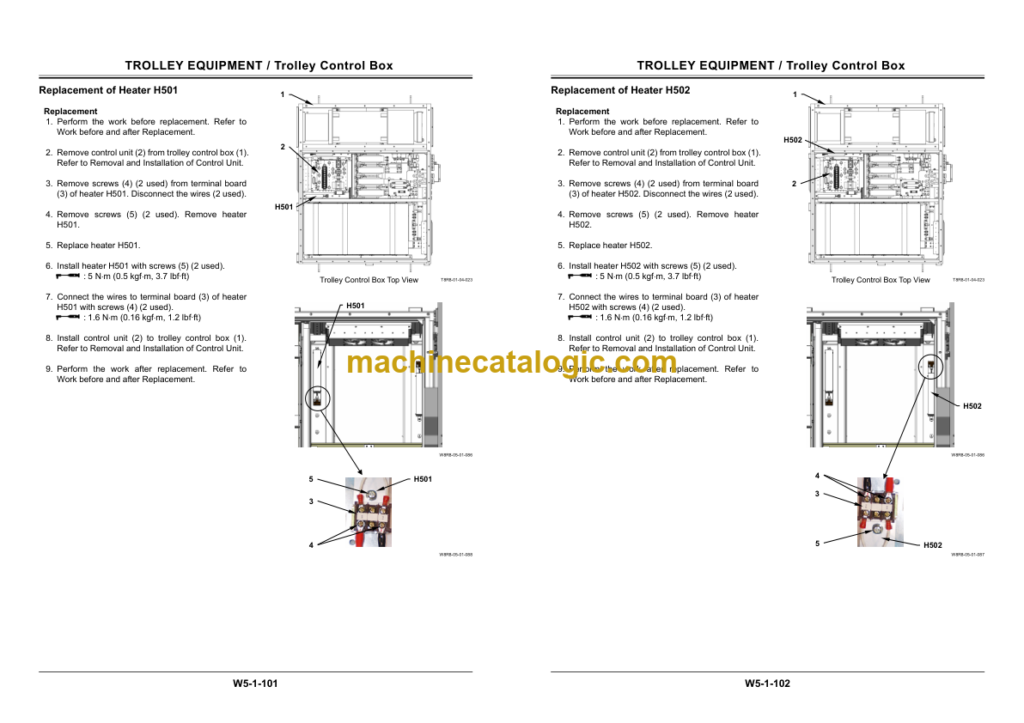 Hitachi EH3500AC2 Trolley Specifications Service Manual – Machine Catalogic