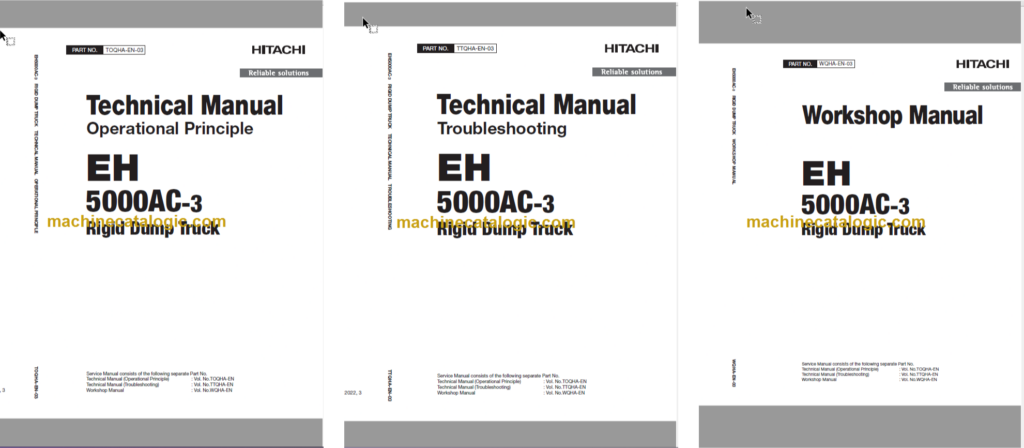 Hitachi EH5000AC-3 Rigid Dump Truck Technical and Assembly Procedure ...