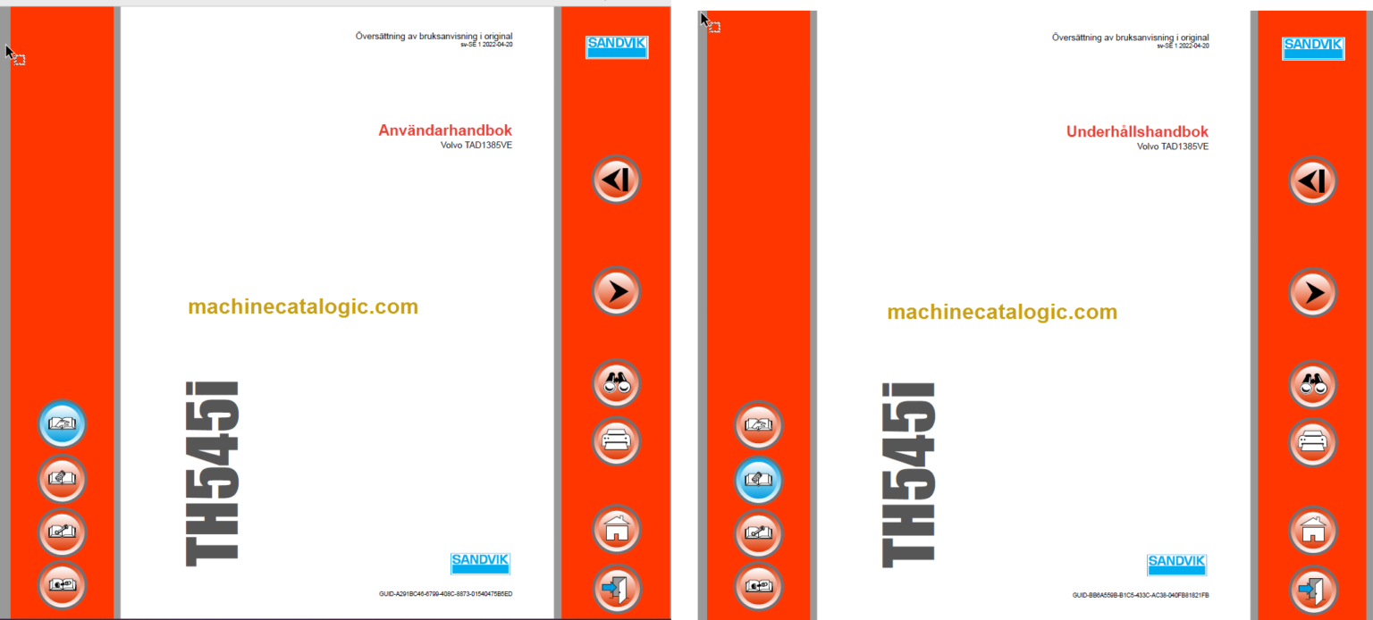 Sandvik TH545i Underground Truck Operator's and Maintenance Manual ...