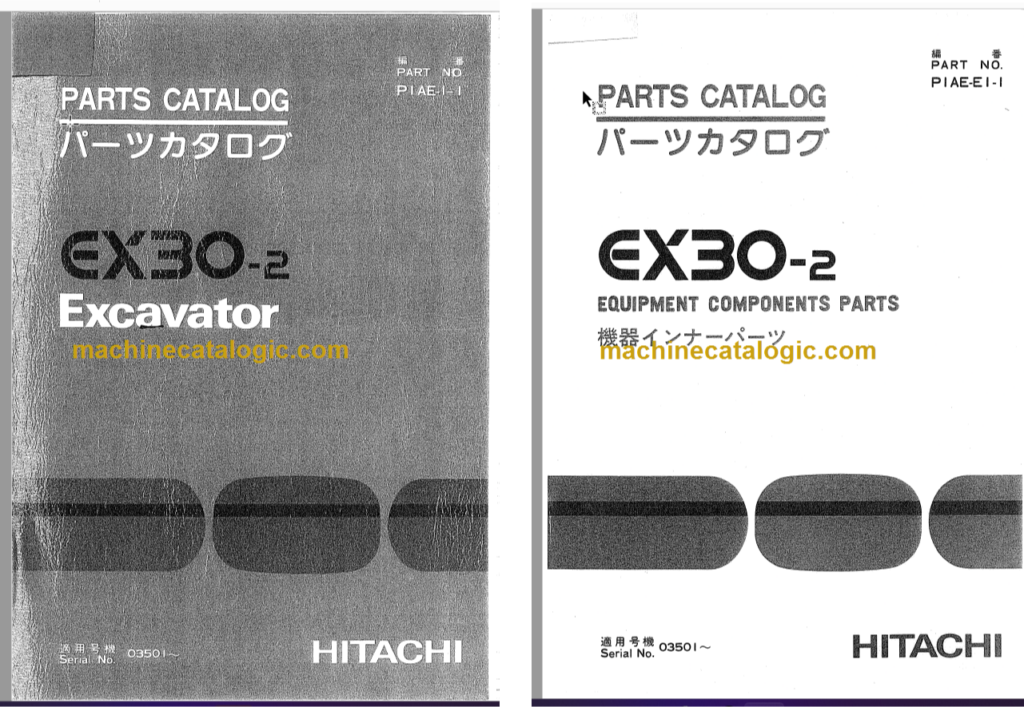 Hitachi EX30-2 Excavator Parts Catalog & Equipment Components Parts Catalog – Machine Catalogic