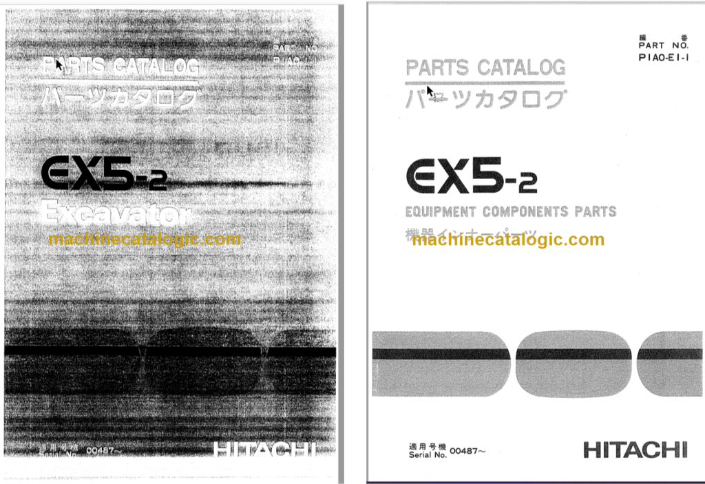 Hitachi EX5-2 Excavator Parts Catalog & Equipment Components Parts Catalog – Machine Catalogic
