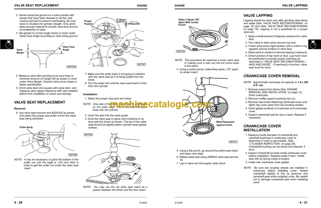 John Deere 250G 440G 550GE G2500K G4400K G5500K and G5500KE Generators ...