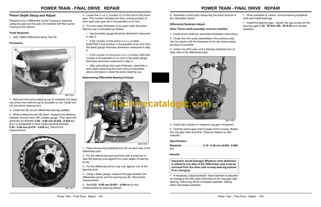 John Deere 4105 Compact Utility Tractor Technical Manual (TM102419 ...