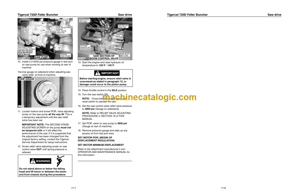 Tigercat 720D Feller Buncher Service Manual – Machine Catalogic