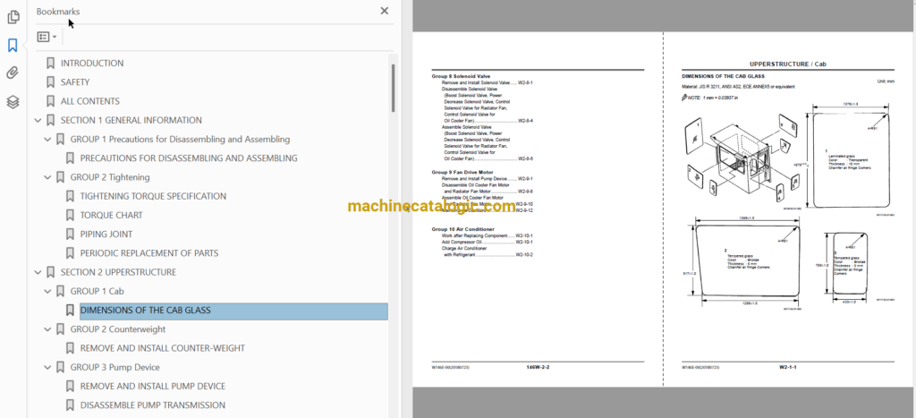Hitachi EX3600-5 Excavator Technical and Workshop Manual – Machine ...