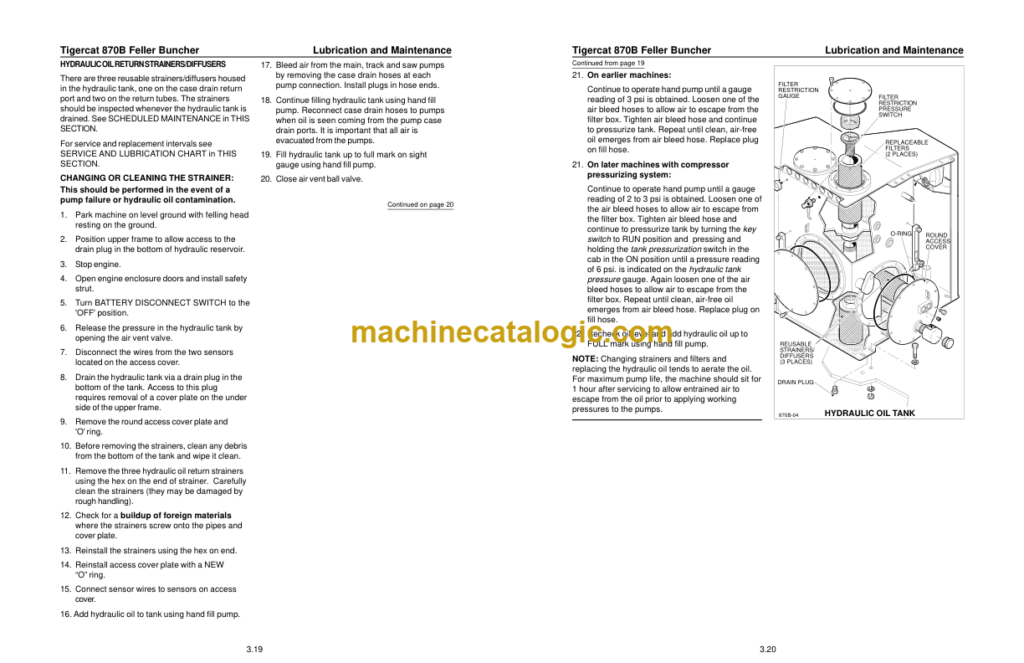 Tigercat 870B Feller Buncher Service Manual – Machine Catalogic