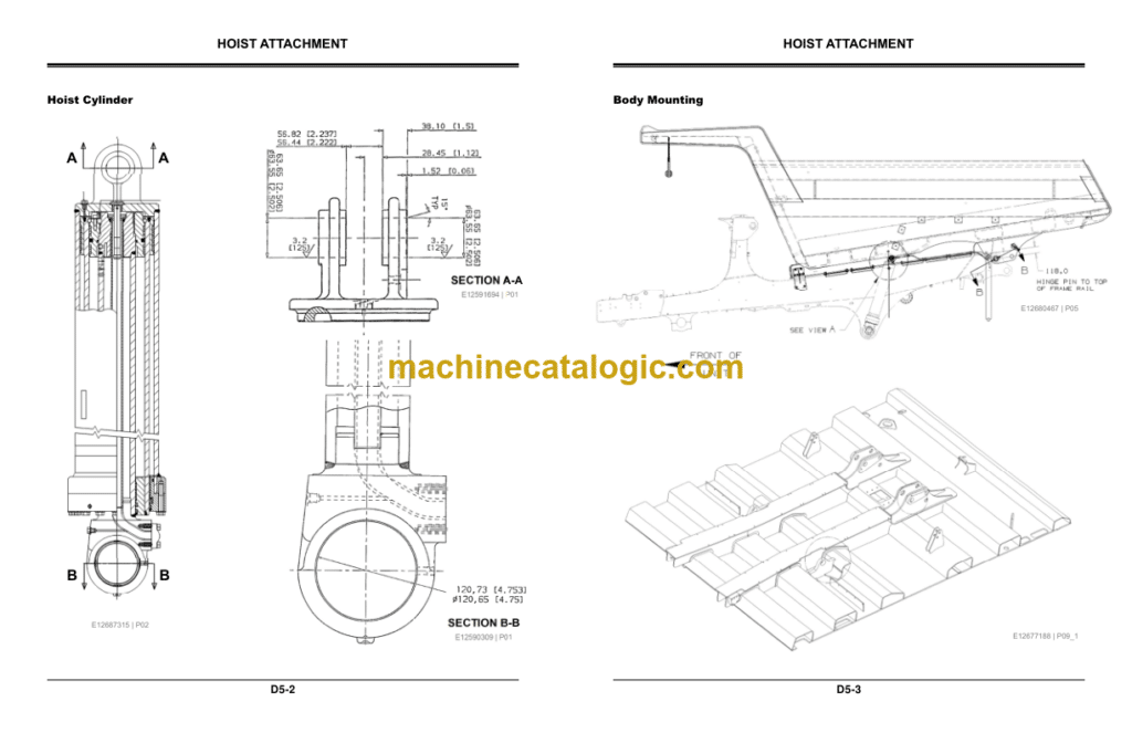 Hitachi EH1100, EH1100-3, EH1100-5 TS20014 Rigid Dump Truck Dimensions ...