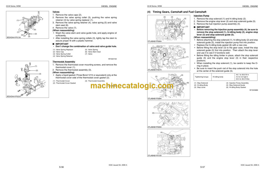 Hitachi 03-M SERIES Engine Manual