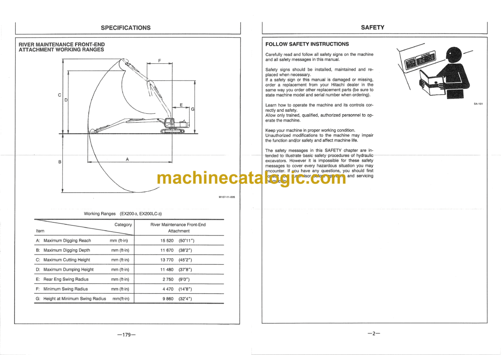 Hitachi EX200-3,EX200LC-3,EX200H-3,EX200LCH-3,EX220-3,EX220LC-3 ...