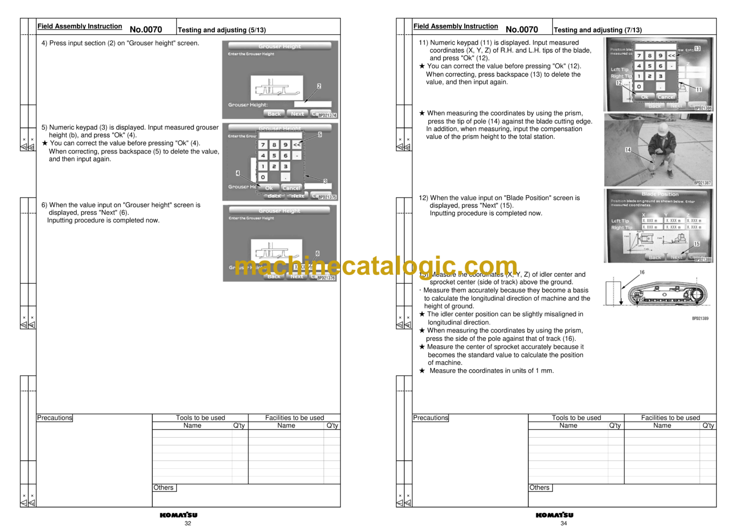 Komatsu D85EXi-18, D85PXi-18 Bulldozer Field Assembly Instruction ...