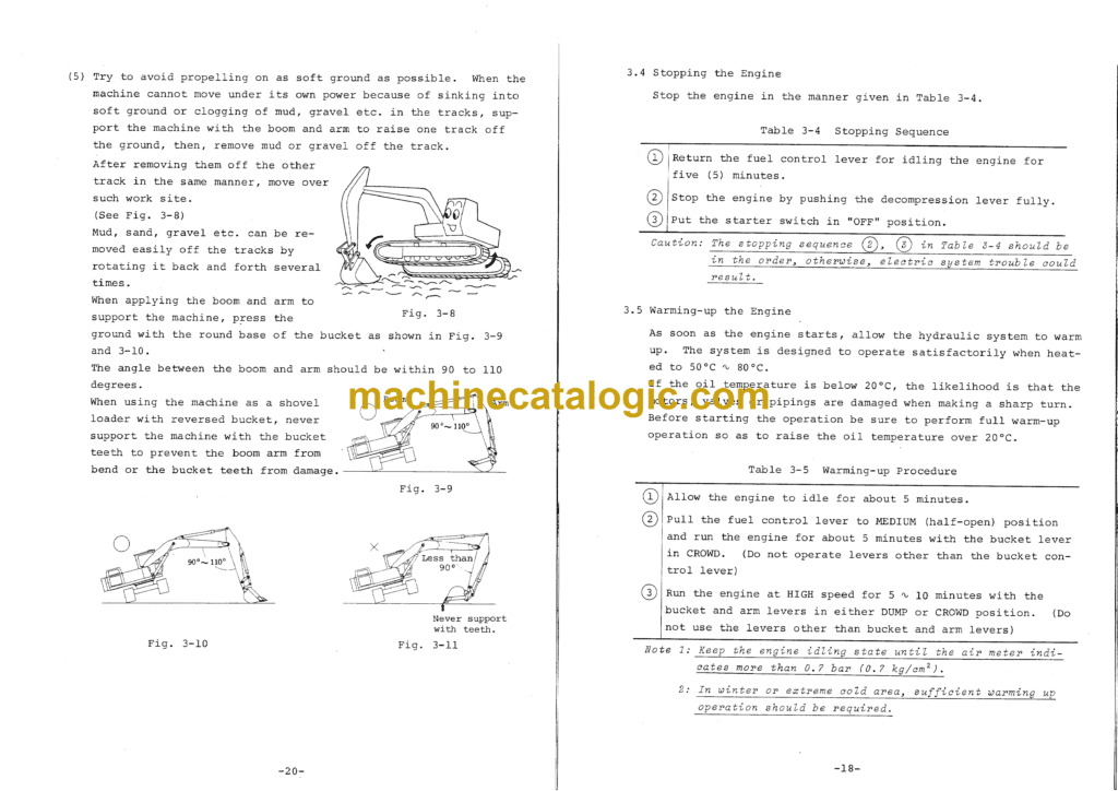 Hitachi UH07-3 Hydraulic Excavator Operator's Manual (em164-3-2, em164 ...