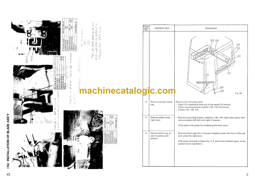 Komatsu D575A-3 Super Dozer Field Assembly Instruction (SEAW002700 ...