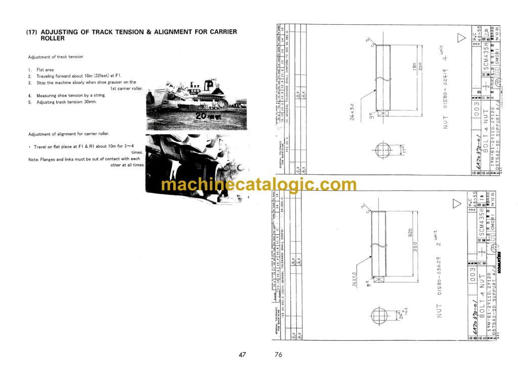 Komatsu D575A-3 Super Dozer Field Assembly Instruction (SEAW002700 ...