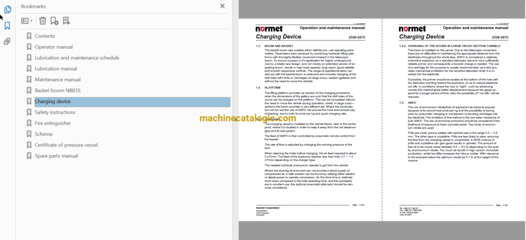 Normet Charmec 1610B Service Manual