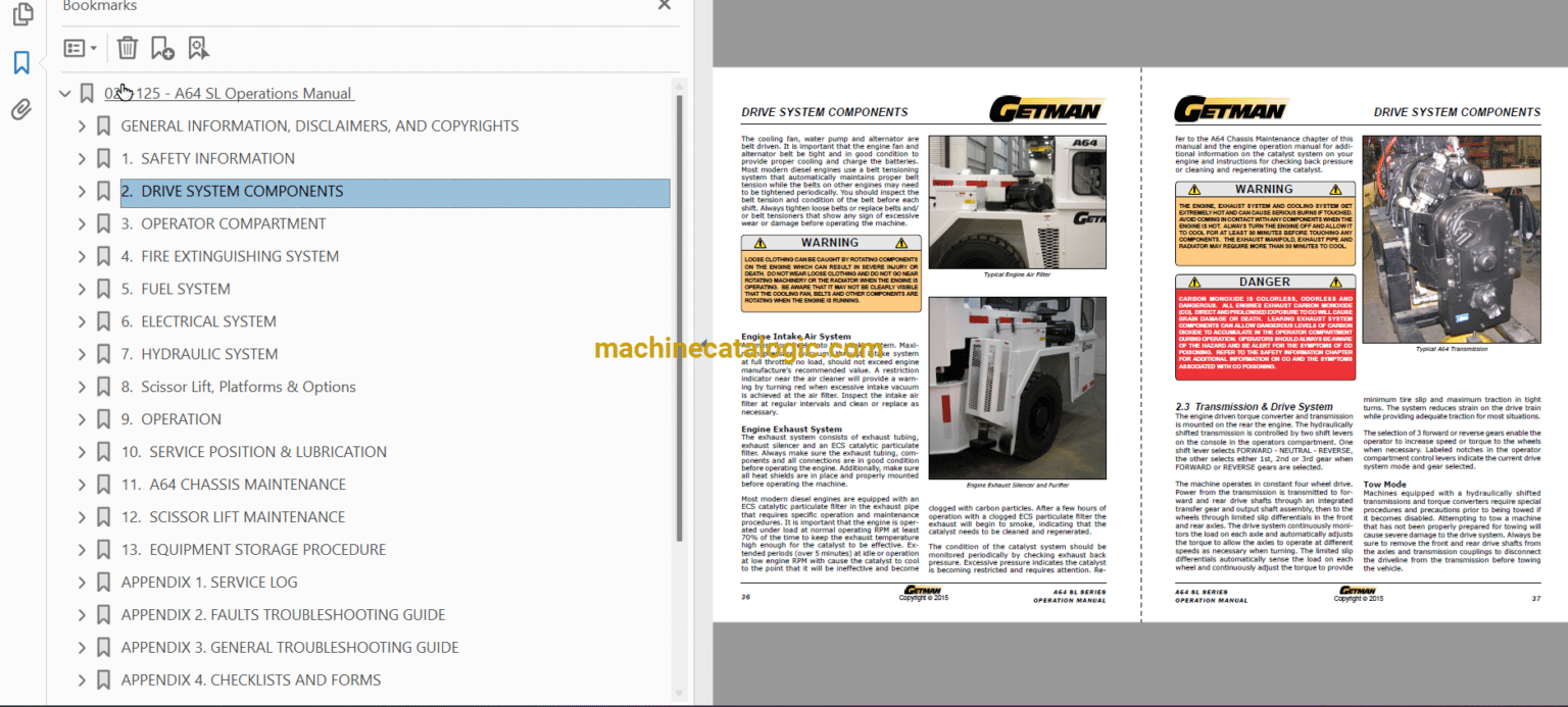 GETMAN A64 SL Series Operation Manual 023-125
