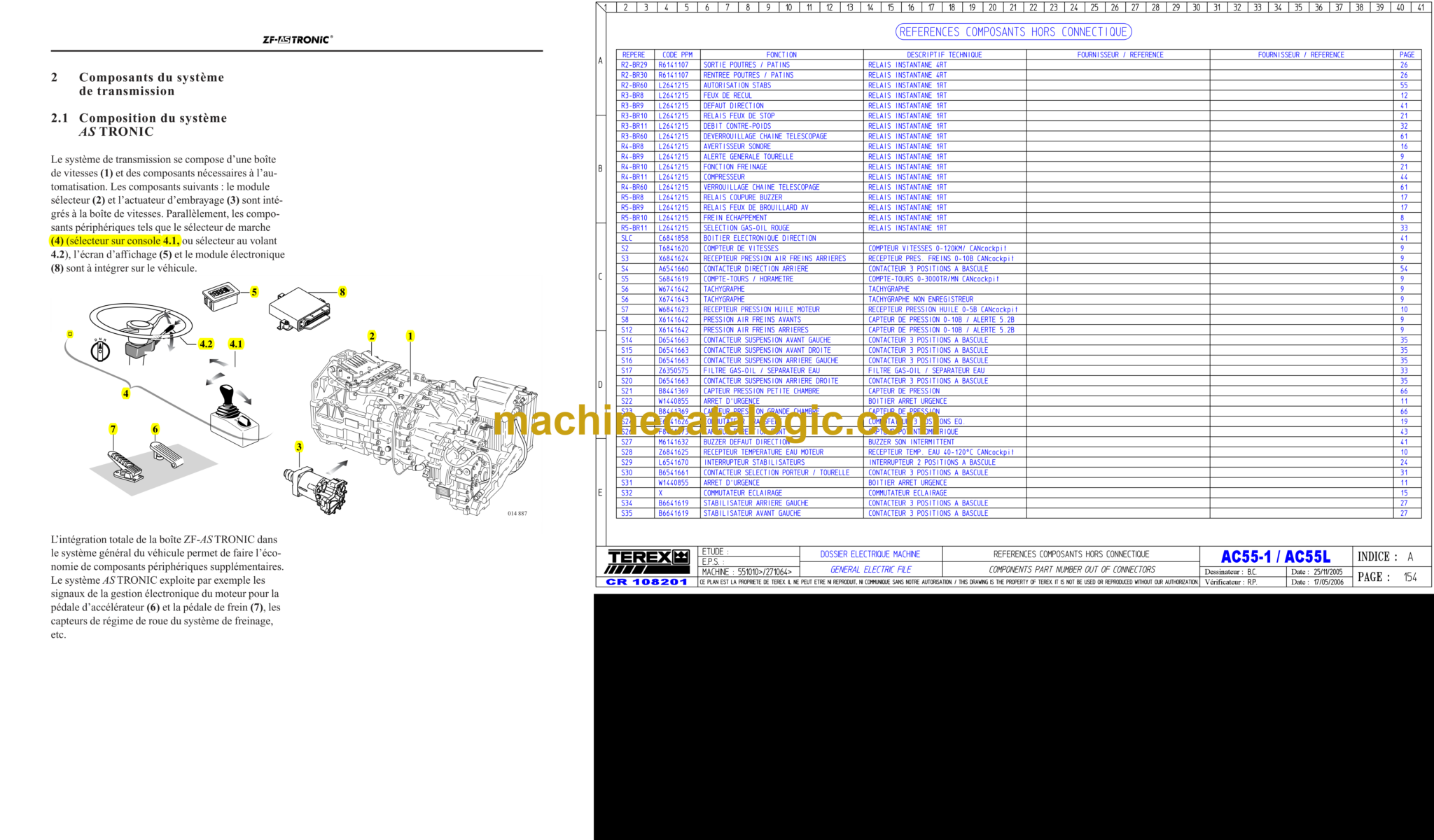 Terex AC55 Crane Technical Data & Load Chart – Machine Catalogic