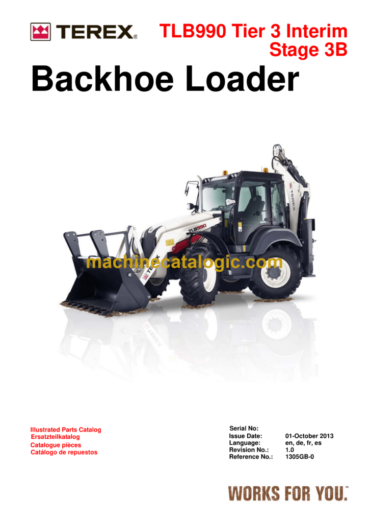Terex TLB990 Tier3 Interim Stage 3B Backhoe Loader Parts Catalog ...