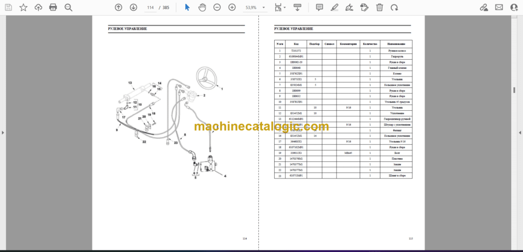 Terex TLB-825 Parts Catalog (RU) – Machine Catalogic