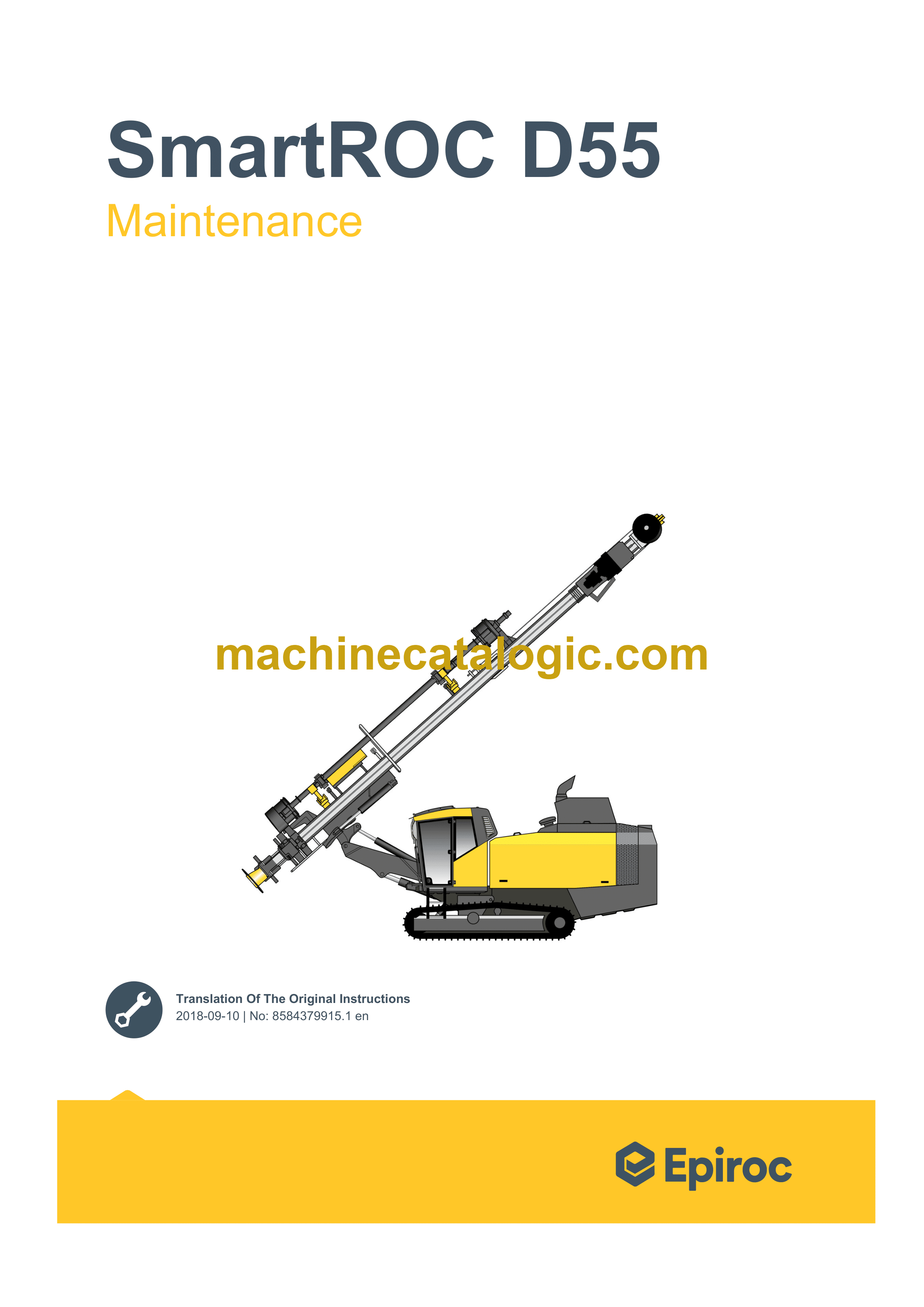 Epiroc SmartROC D55 Tier 4 Final Maintenance Manual – Machine Catalogic