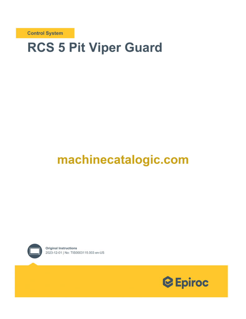 Epiroc RCS 5 Pit Viper Guard Control System Manual – Machine Catalogic