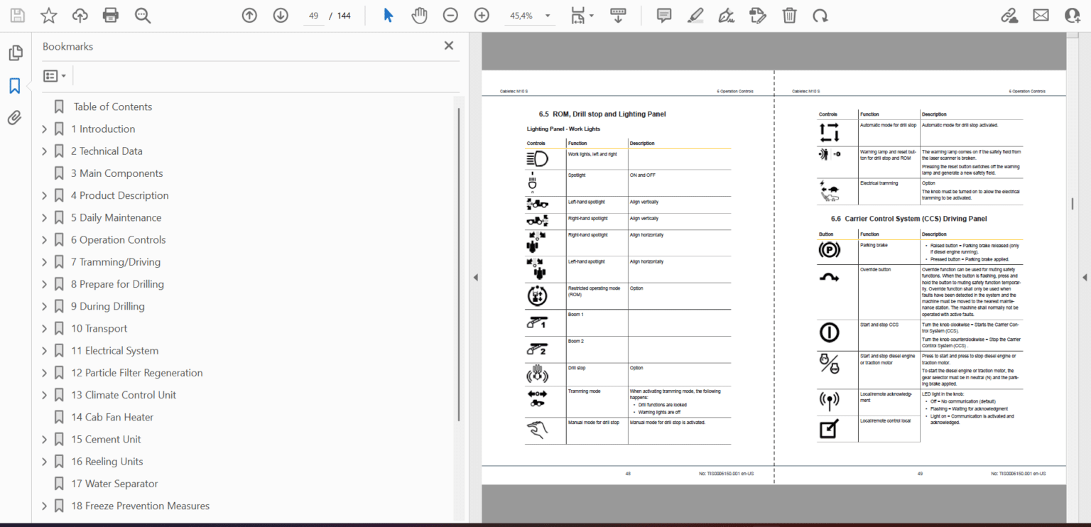 Epiroc Cabletec M10 S Operation and Maintenance Manual – Machine Catalogic