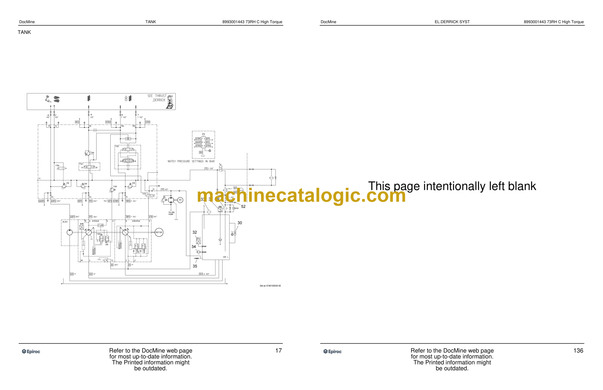 Epiroc Robbins 73RH C High Torque Spare Parts Catalog – Machine Catalogic