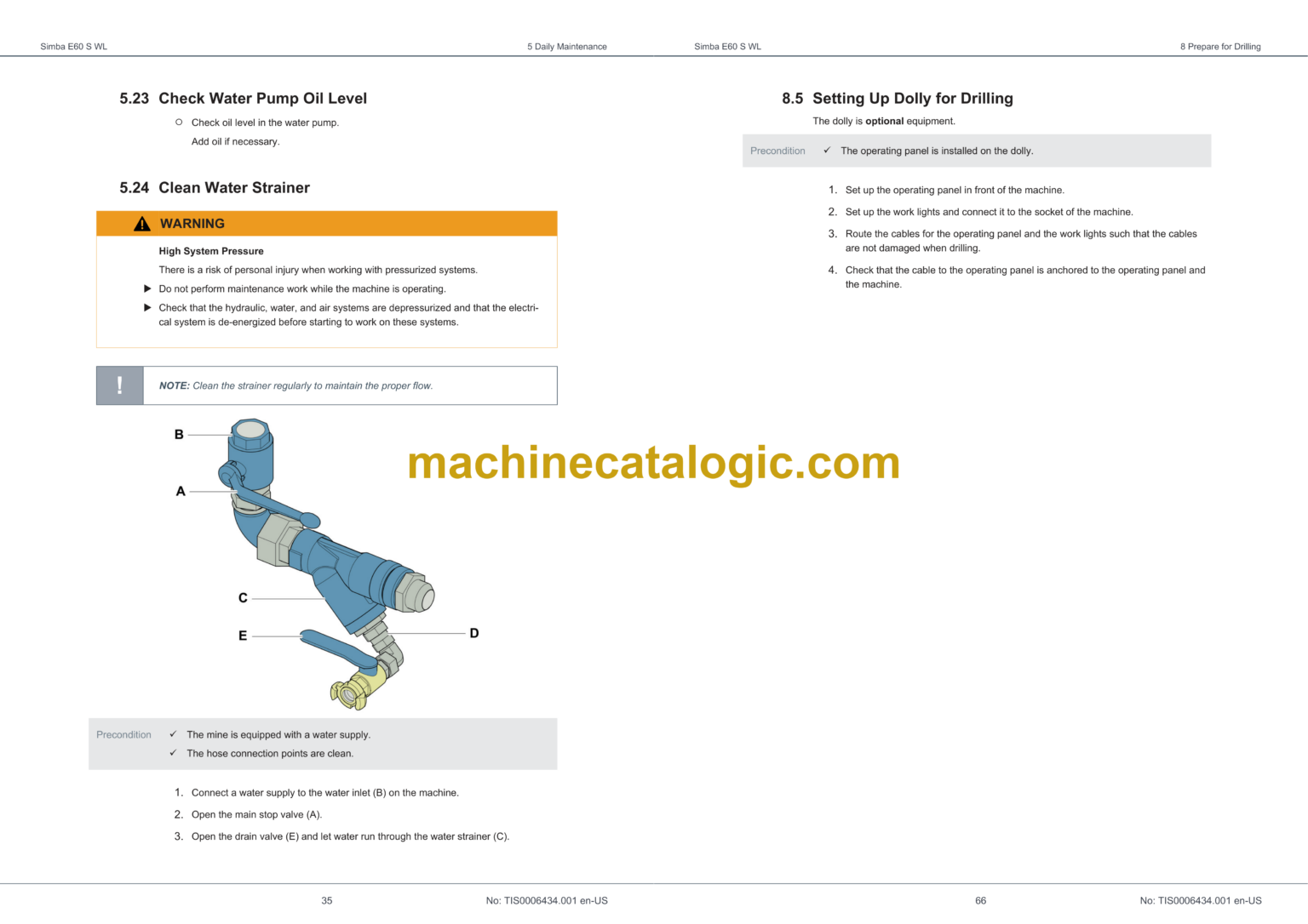 Epiroc Simba E60 S WL Operation Manual – Machine Catalogic