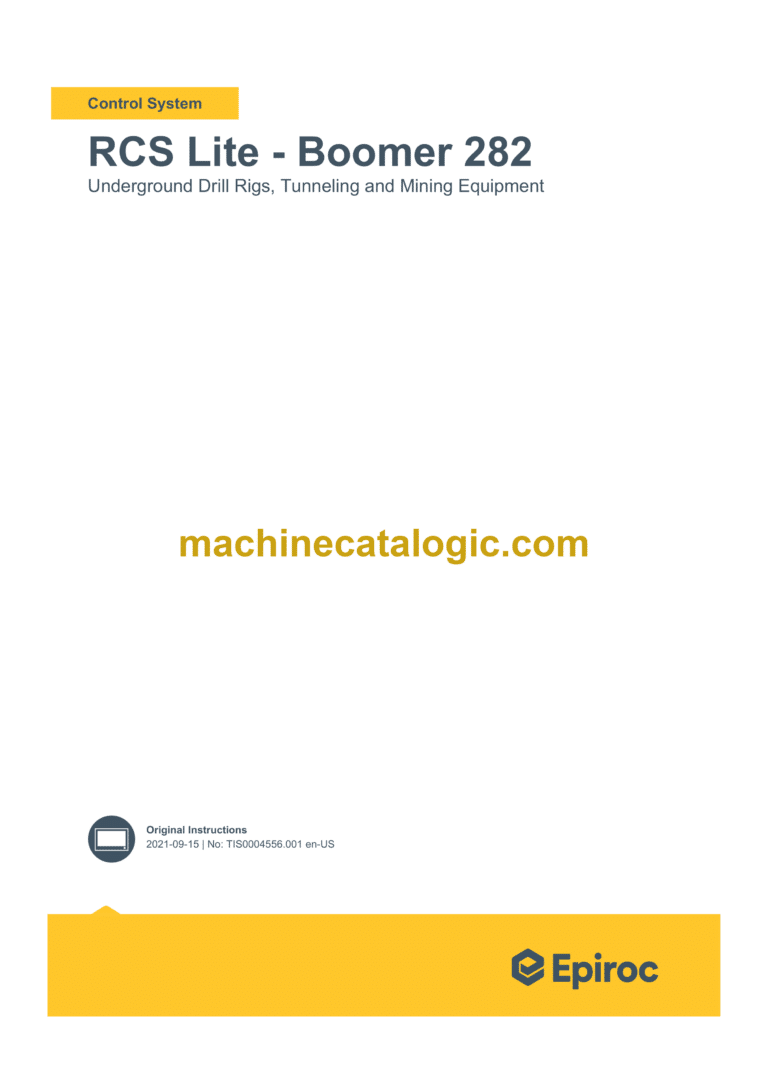 Epiroc RCS Lite - Boomer 282 Underground Drill Rigs, Tunneling and Mining Equipment Control ...