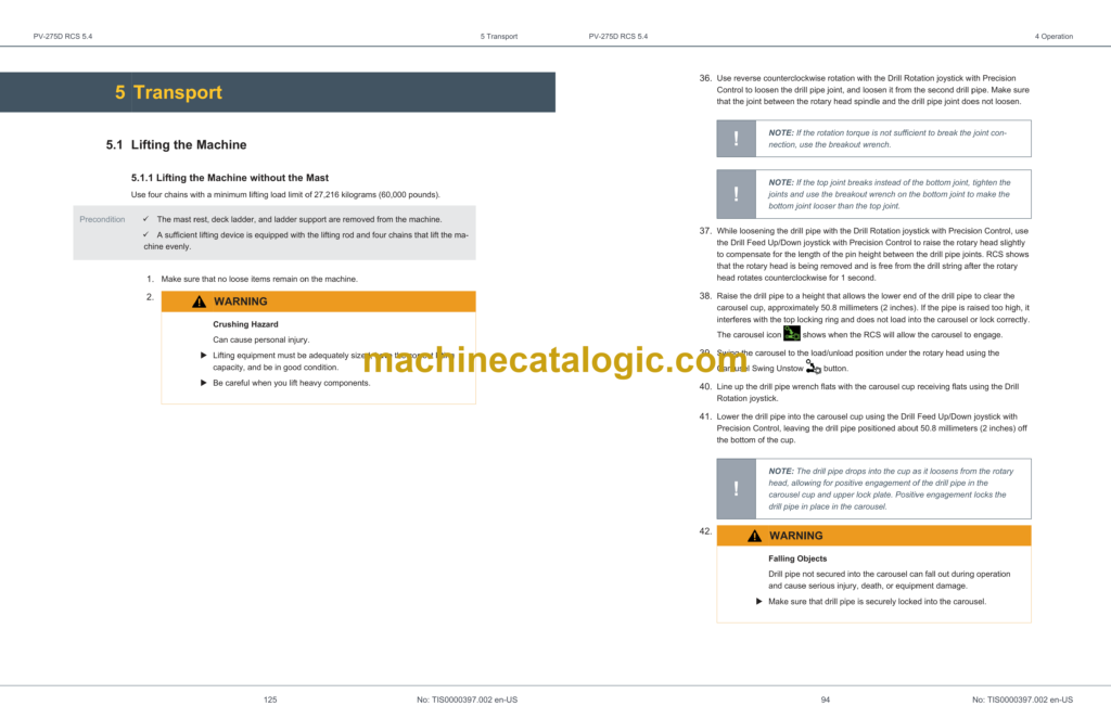 Epiroc Pit Viper PV-275D RCS 5.4 Operation Manual – Machine Catalogic