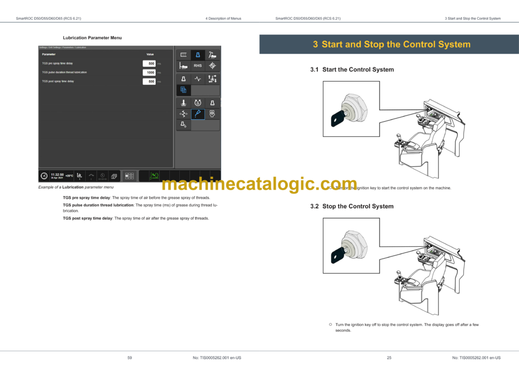 Epiroc SmartROC D50, D55, D60, D65 RCS 6.21 Control System Manual ...