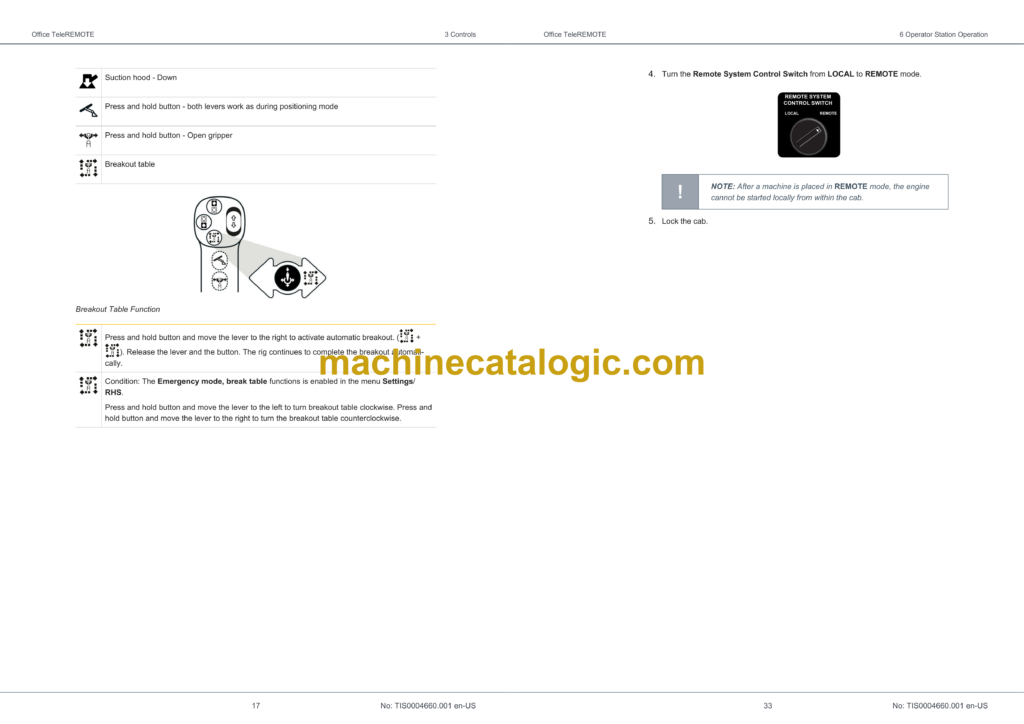 Epiroc TeleREMOTE (RCS 6.21) Operation Manual